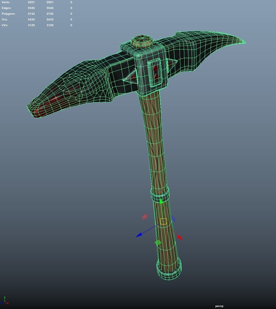 Gem Pickaxe 3D model | CGTrader