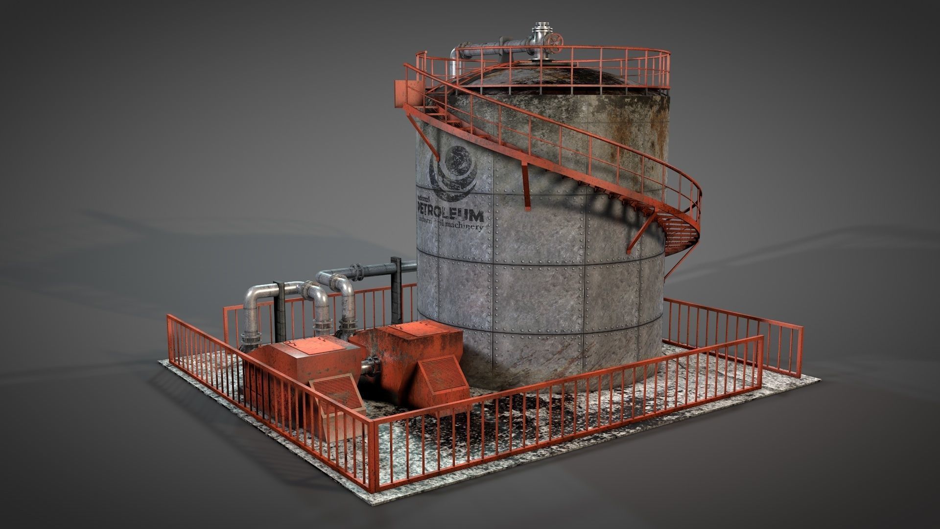 Oil Storage Platform 3D model | CGTrader