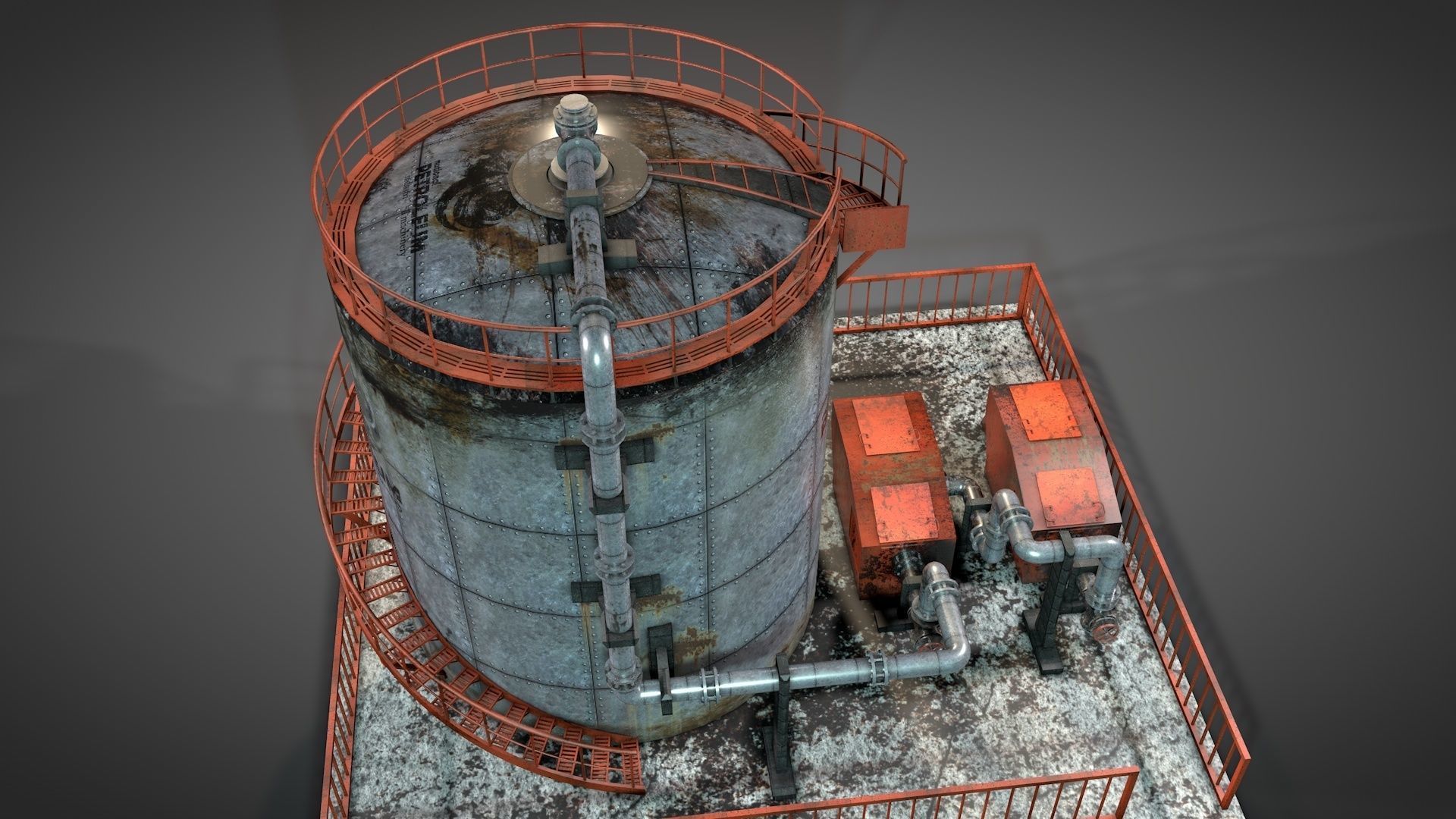 Oil Storage Platform 3D model | CGTrader
