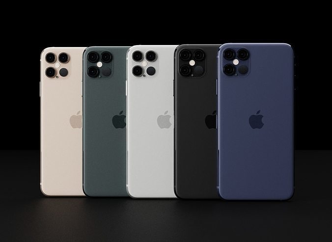 3D model Concept of Apple iPhone 12 Pro Max LiDAR Design VR / AR / low ...