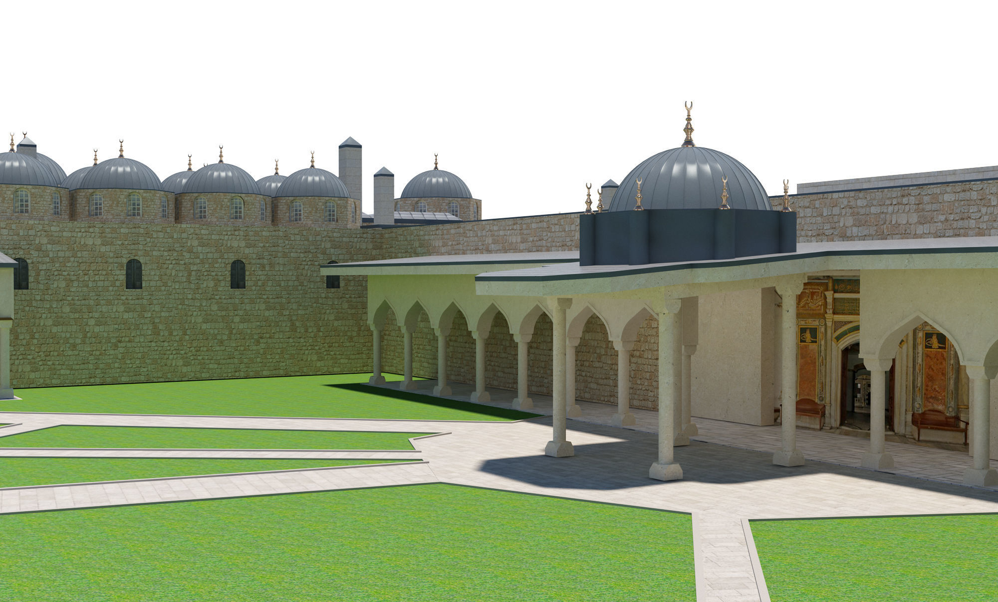 Topkapi Palace full exterior scene 3D model | CGTrader