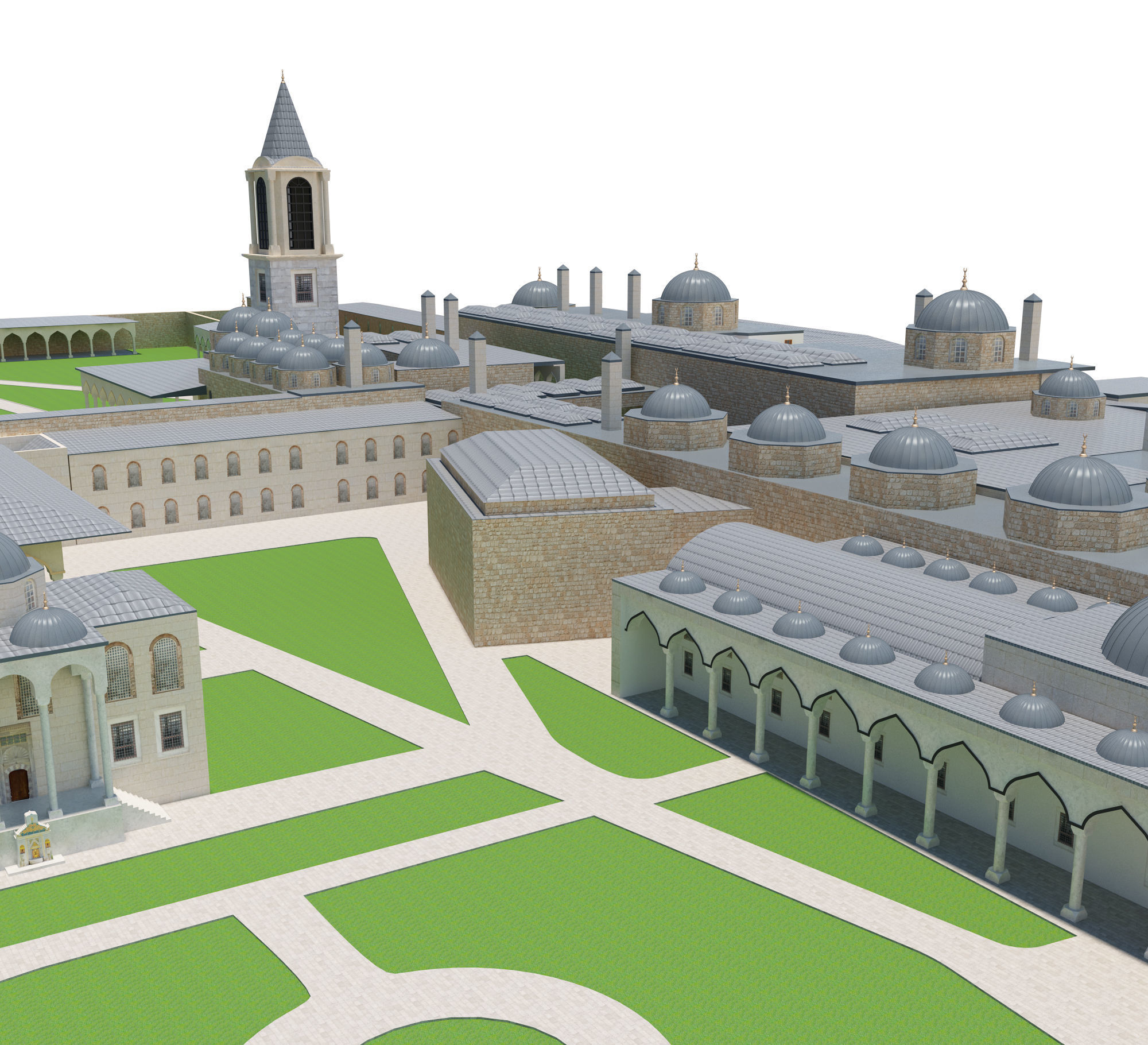 Topkapi Palace full exterior scene 3D model | CGTrader
