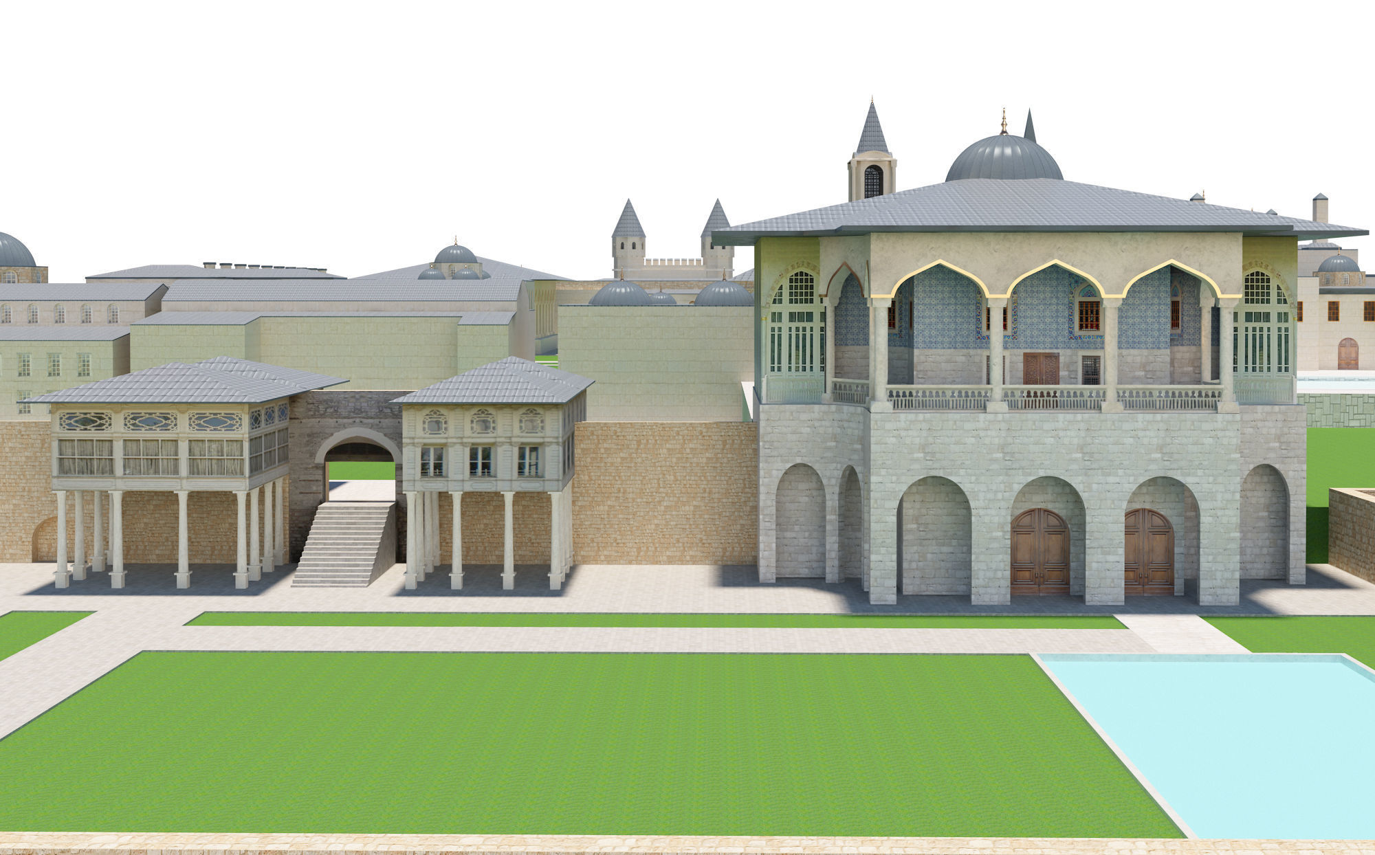Topkapi Palace full exterior scene 3D model | CGTrader
