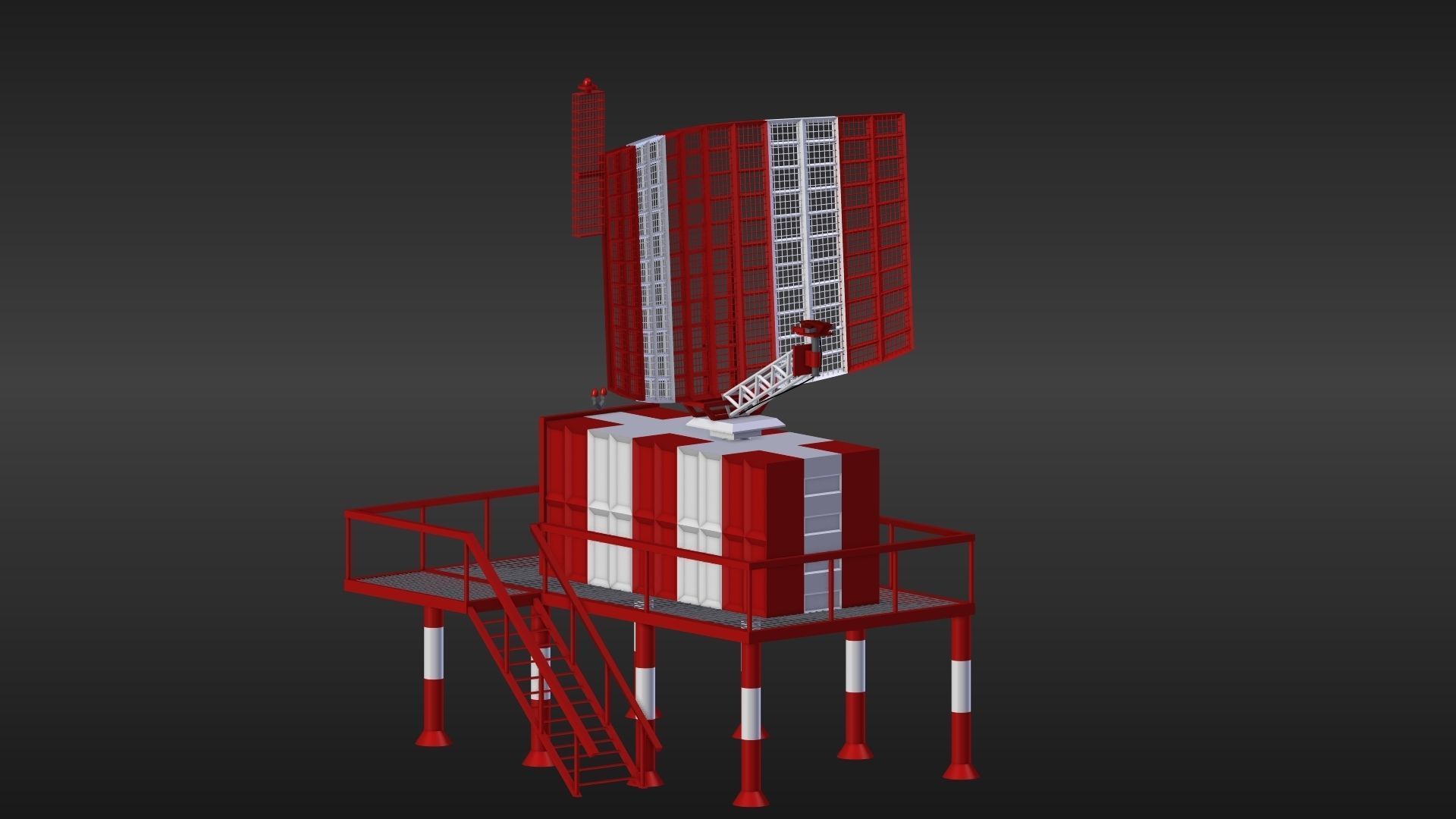 3D model AORL-1AC Aerodrome Survey Primary Radar High quality 3D model VR / AR / low-poly | CGTrader