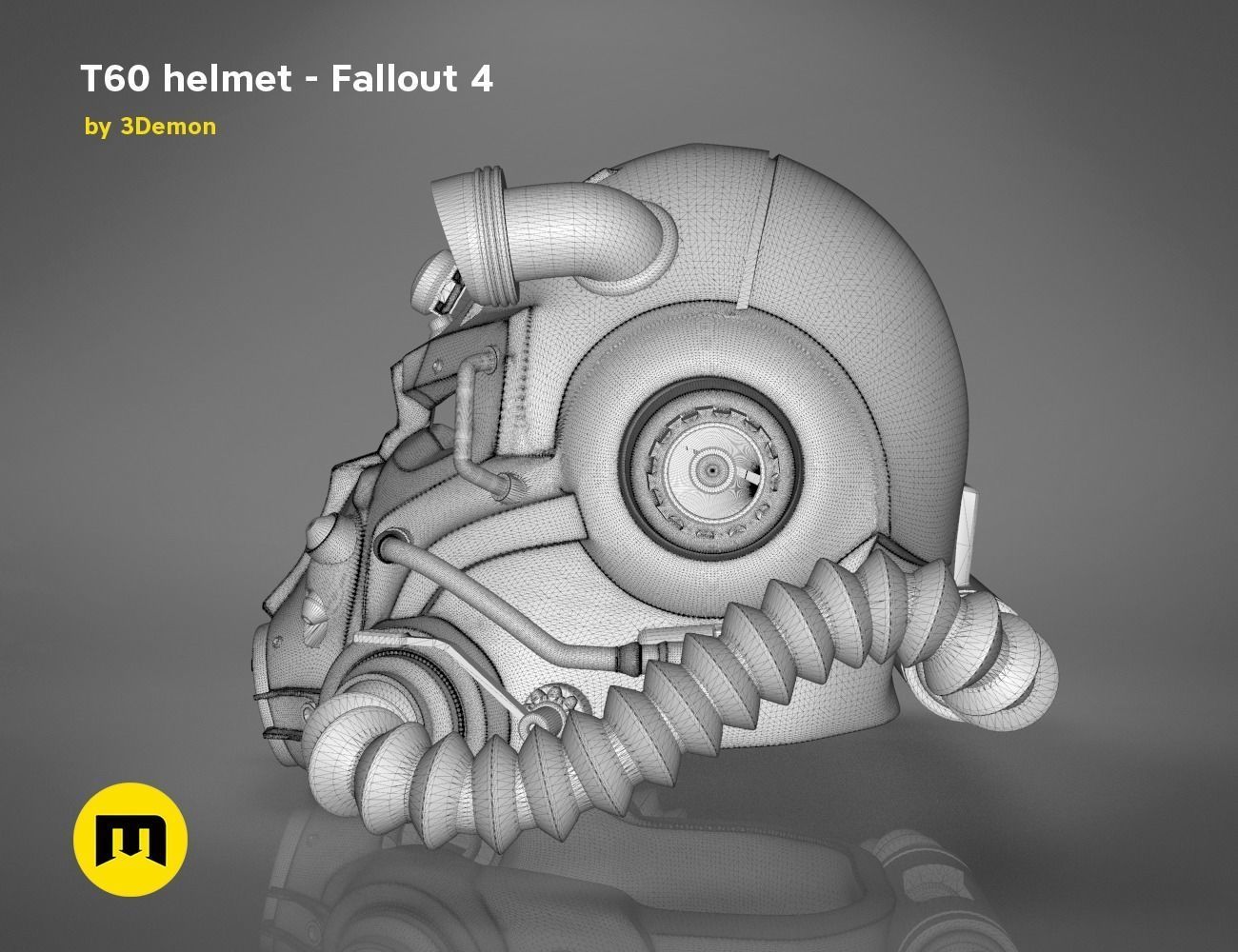 T60 Helmet Fallout 4 3D model 3D printable | CGTrader