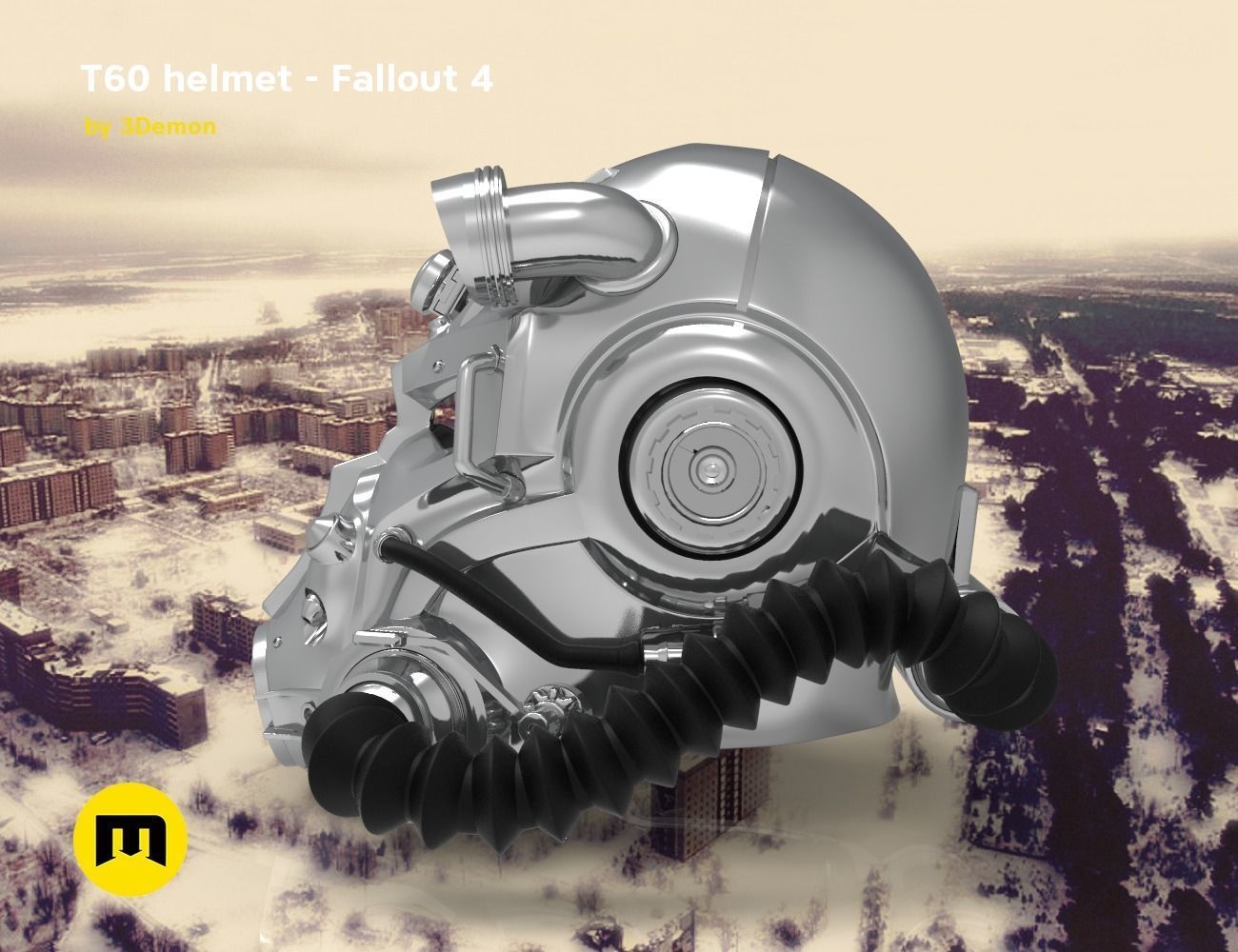 T60 Helmet Fallout 4 3D model 3D printable | CGTrader