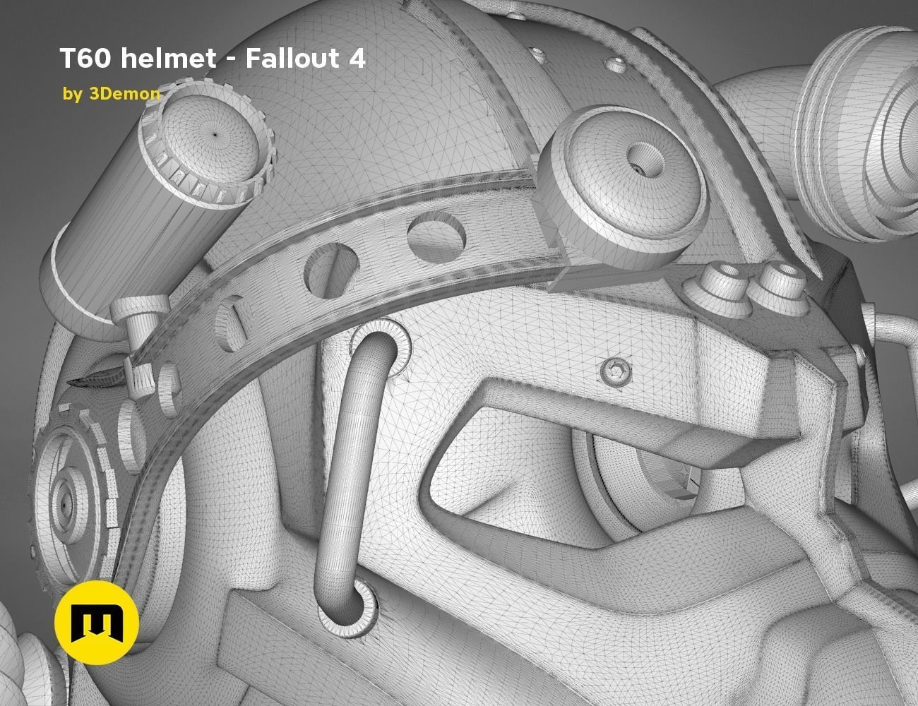 T60 Helmet Fallout 4 3D model 3D printable | CGTrader