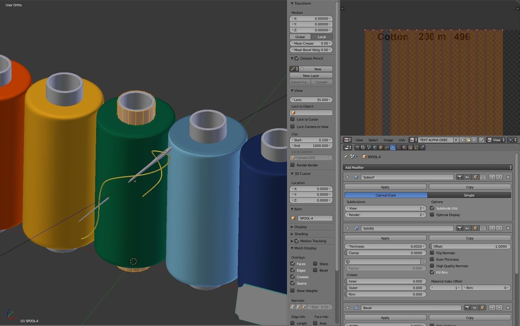 Sewing Thread Set 3D model | CGTrader