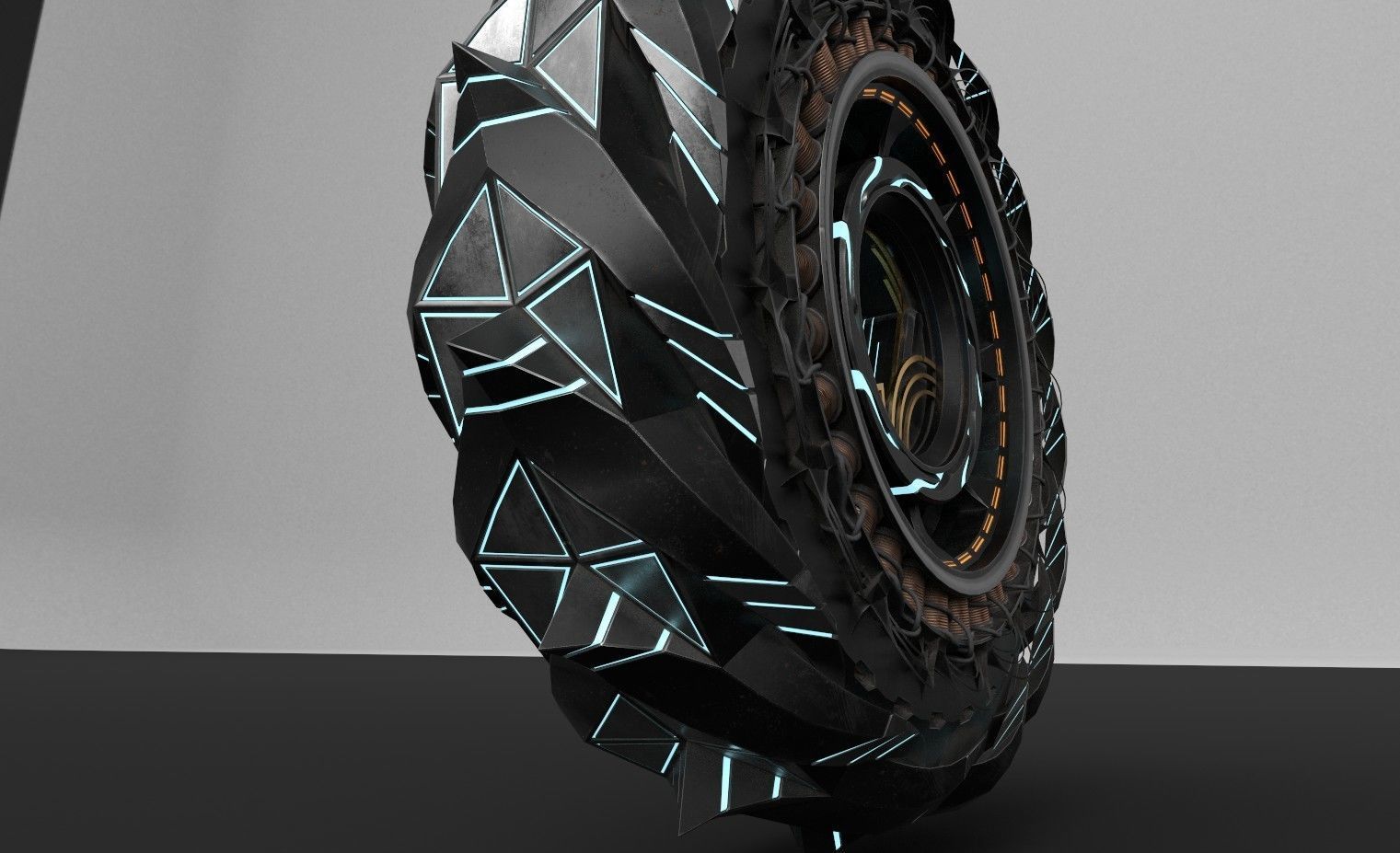 3D model Sci Fi Wheel Car VR / AR / low-poly | CGTrader