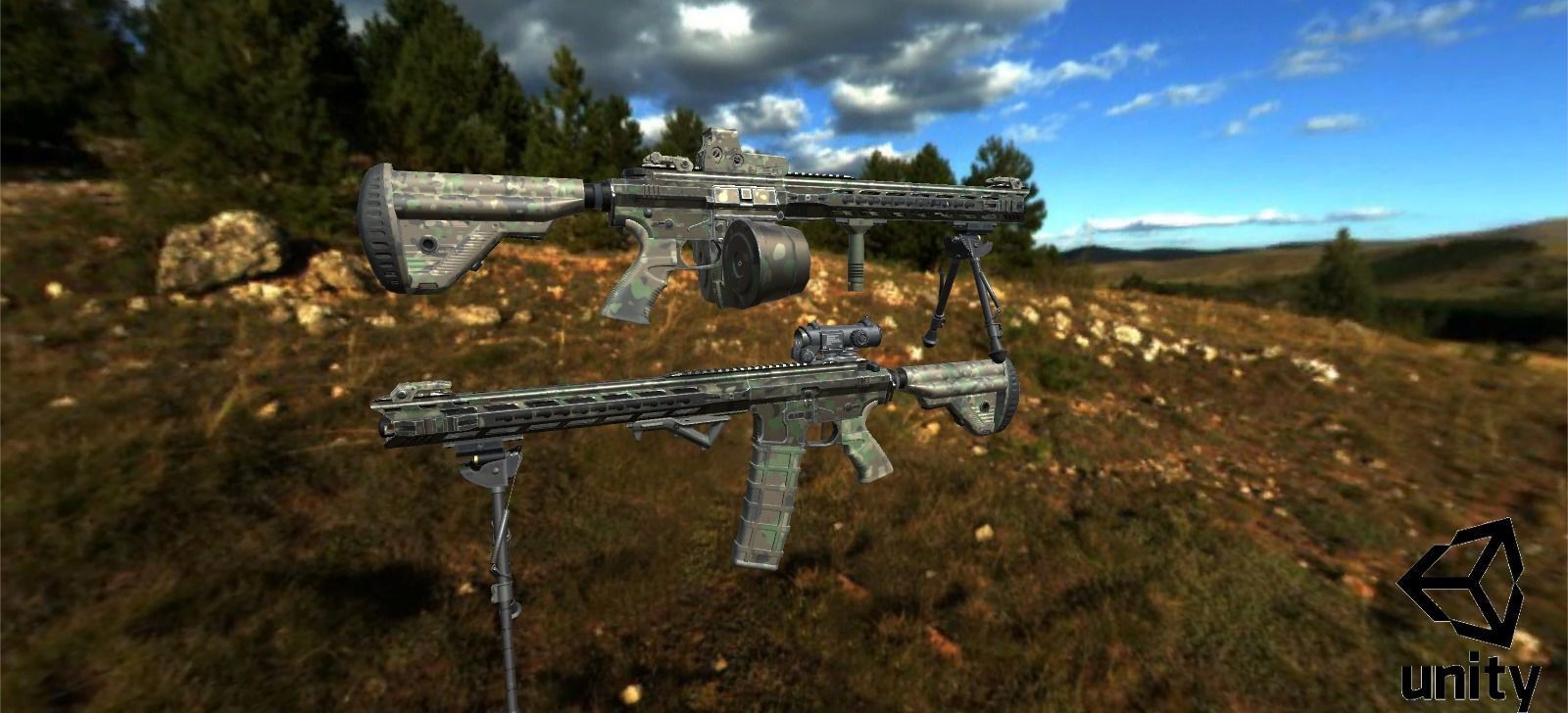 3D model Modular Combat Rifle-Squad Automatic Weapon Variant VR / AR ...