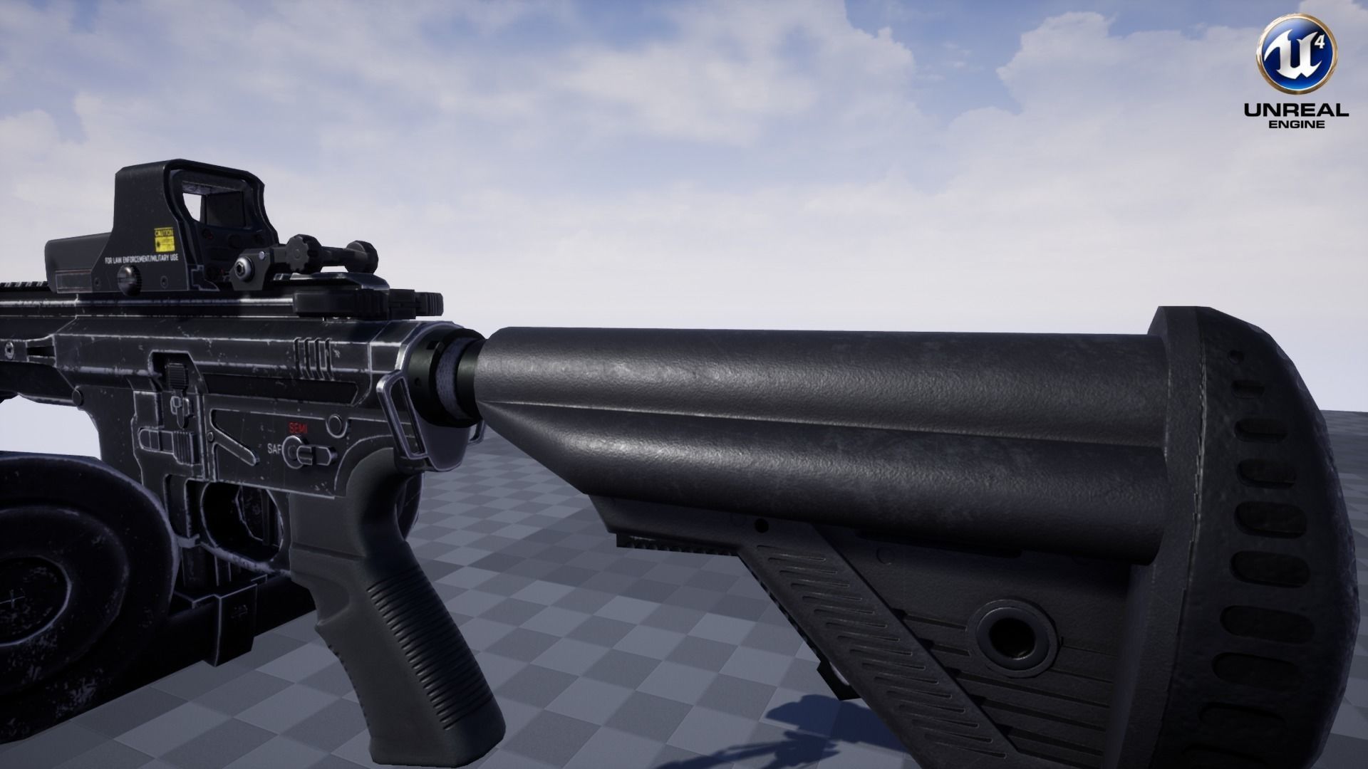 3D model Modular Combat Rifle-Squad Automatic Weapon Variant VR / AR ...