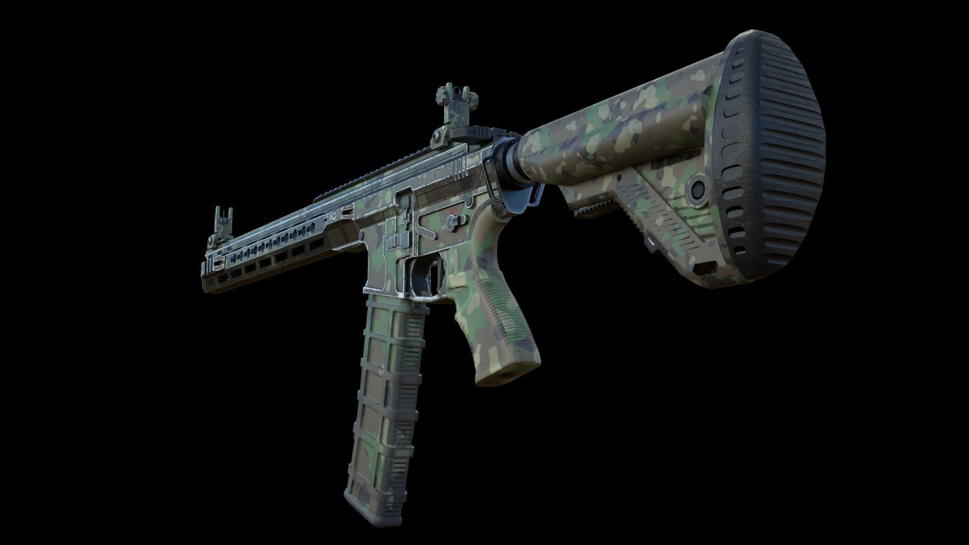 3D model Modular Combat Rifle-Squad Automatic Weapon Variant VR / AR ...