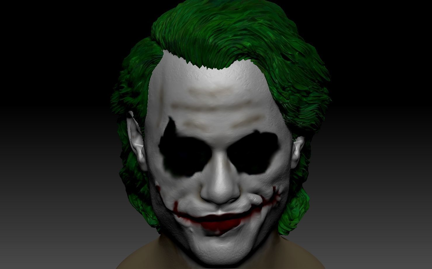 Joker Heath Ledger head 3D model 3D printable | CGTrader