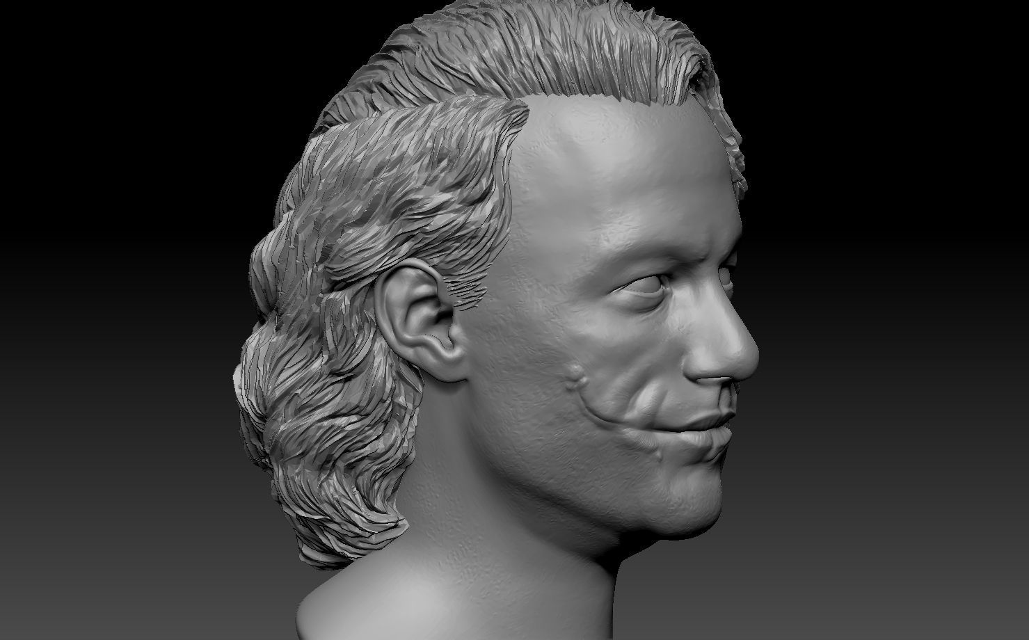 Joker Heath Ledger head 3D model 3D printable | CGTrader