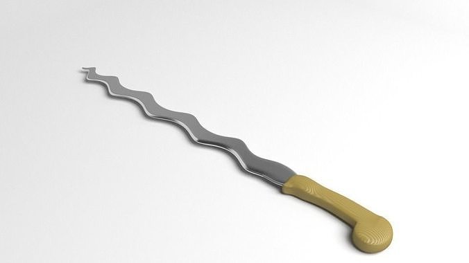 Wavy Sword 1 3D model | CGTrader