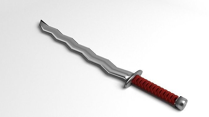 Wavy Sword 4 3D model | CGTrader