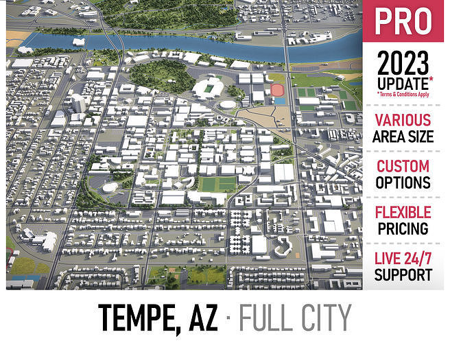 3D model Tempe VR / AR / low-poly | CGTrader