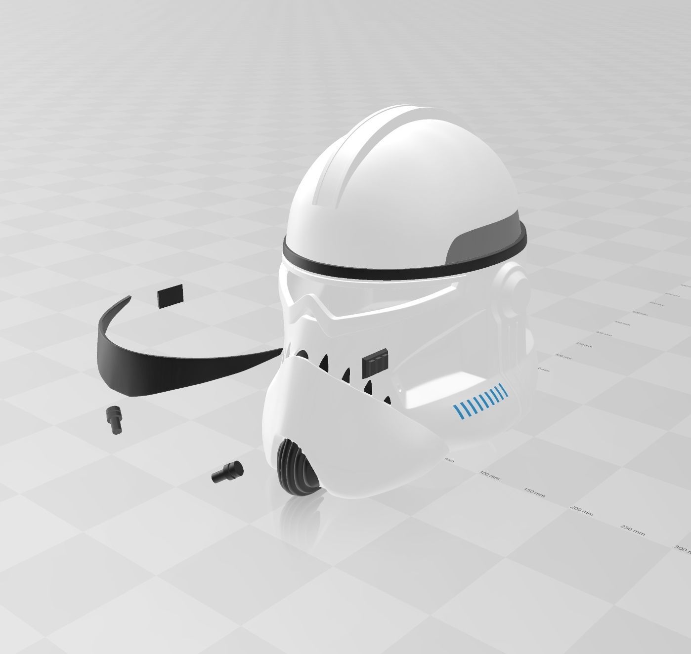 Star Wars Clone Trooper Commander Neyo helmet 3D model 3D printable ...