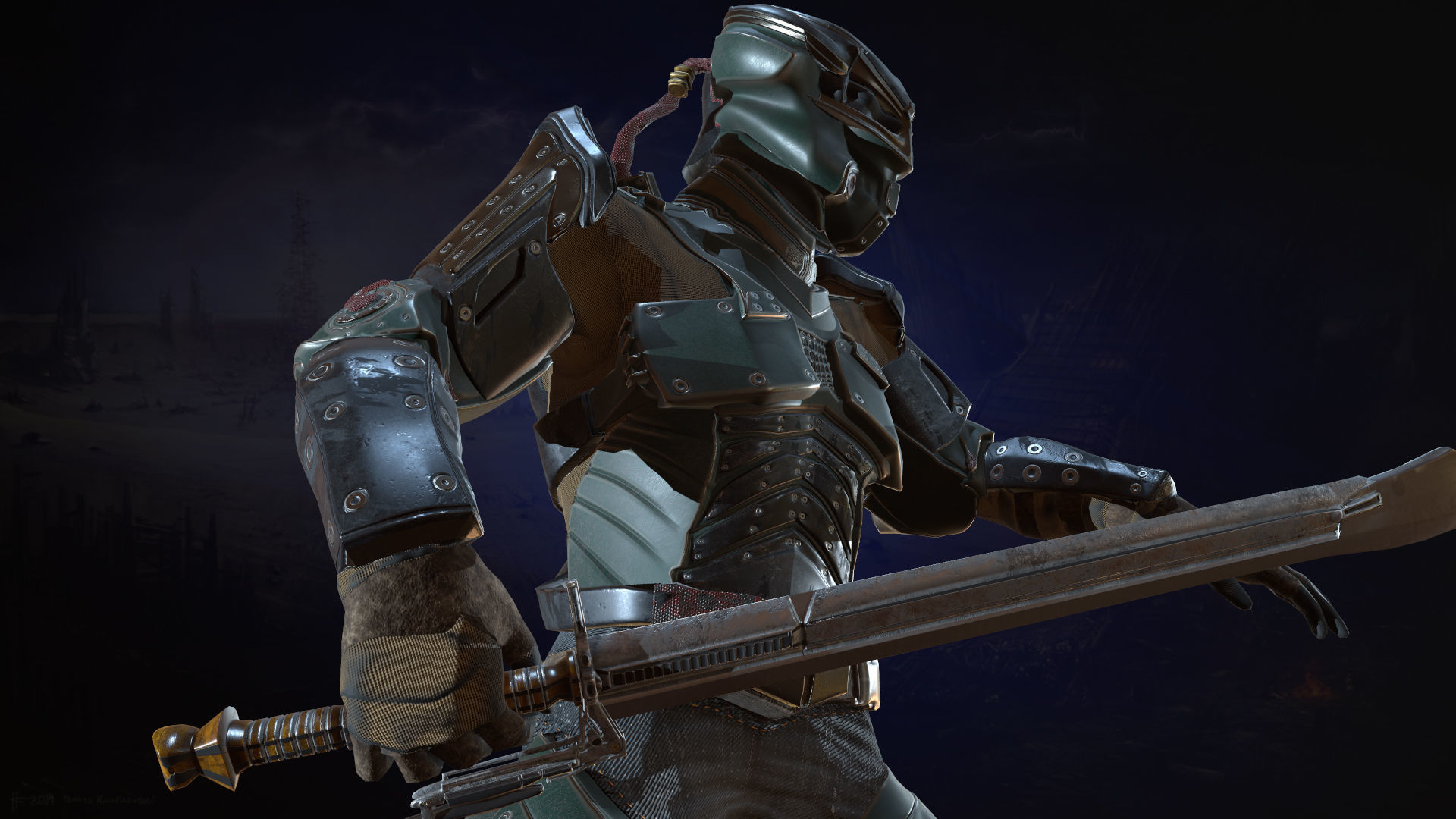 3D model modern knight VR / AR / low-poly rigged animated | CGTrader