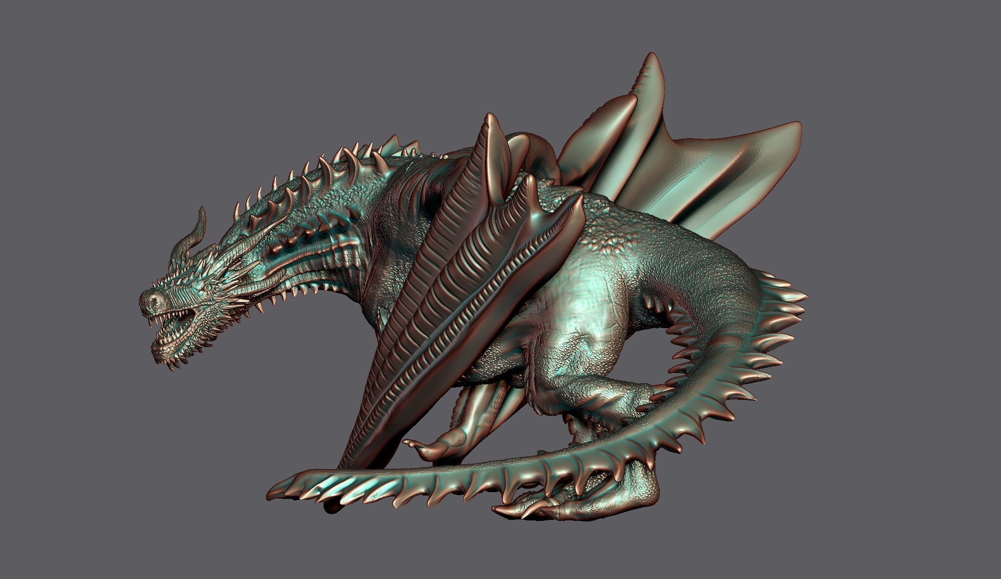 Drogon posed printable model 3D print model 3D model 3D printable ...