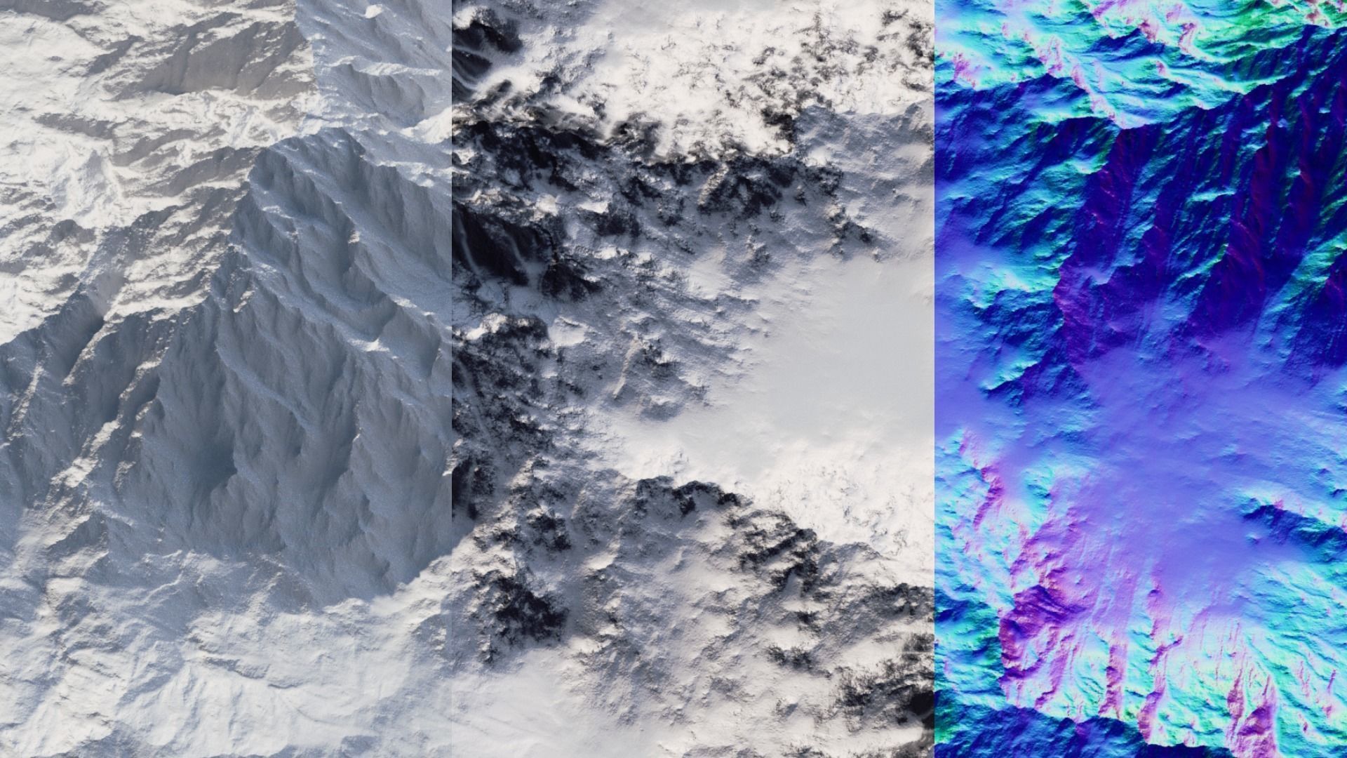 Texture MOUNTAINS Displacement Kit VOL-3 VR / AR / low-poly | CGTrader