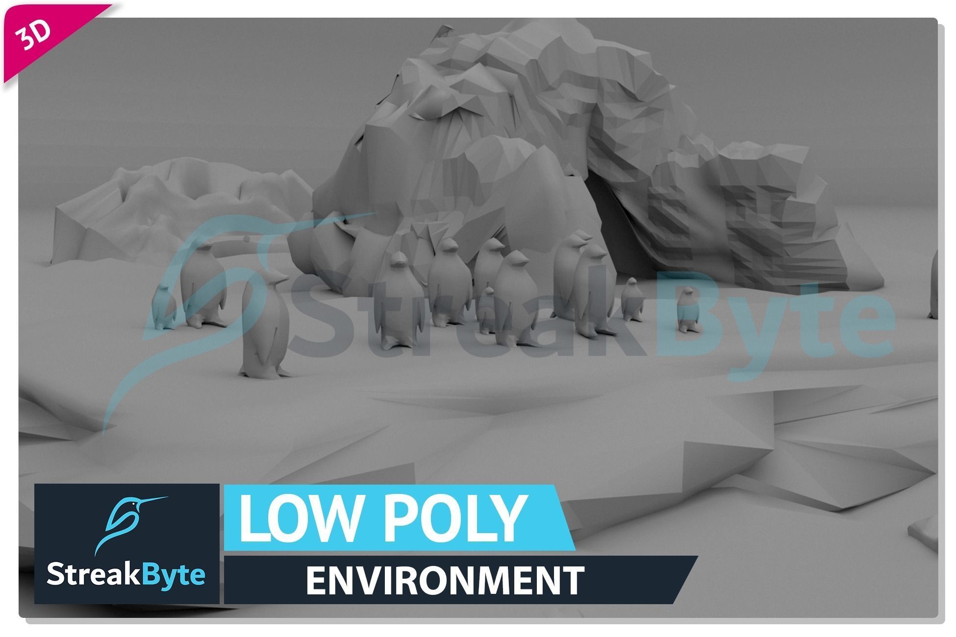 3D model Low Poly glacier Environment VR / AR / low-poly | CGTrader