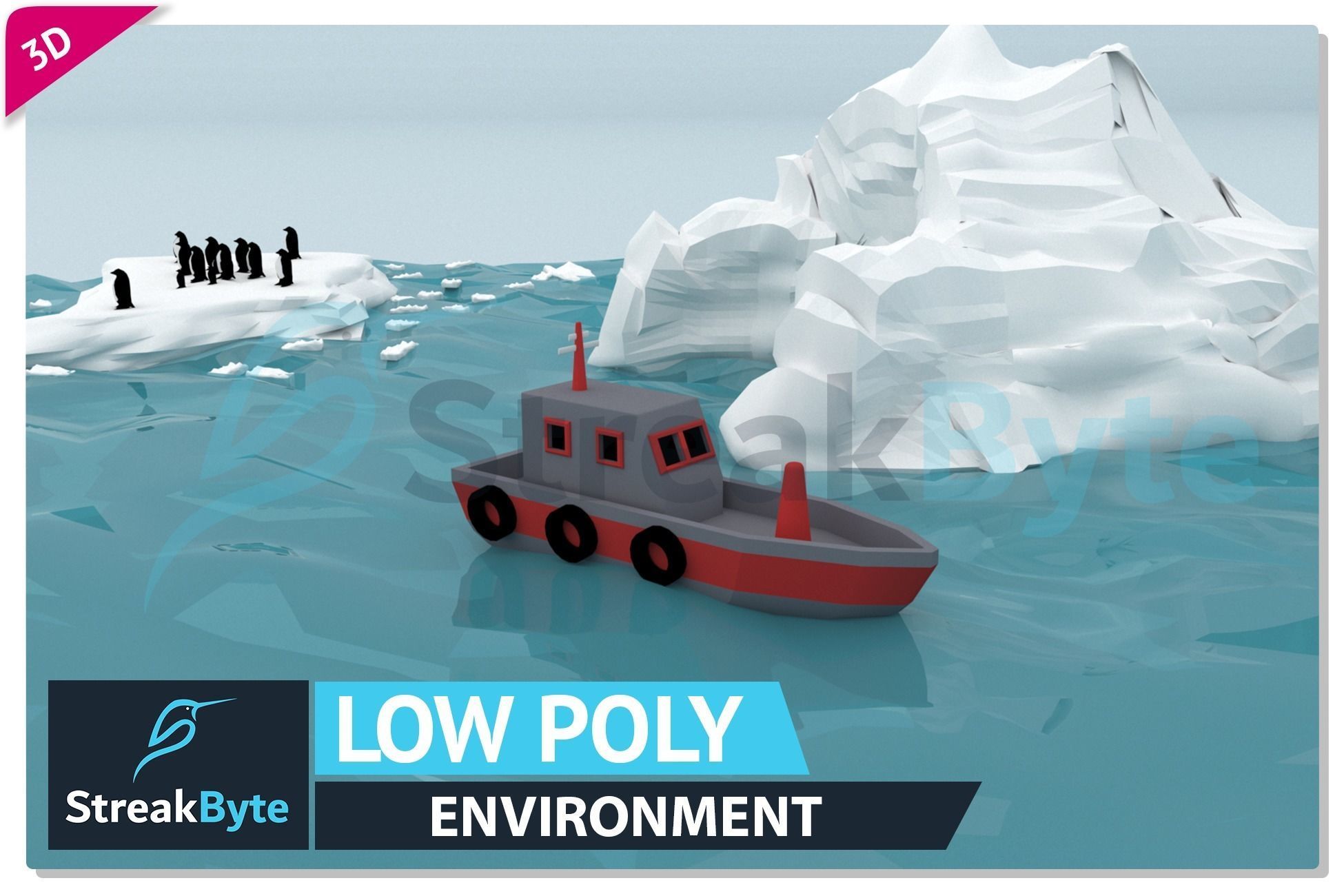 3D model Low Poly glacier Environment VR / AR / low-poly | CGTrader