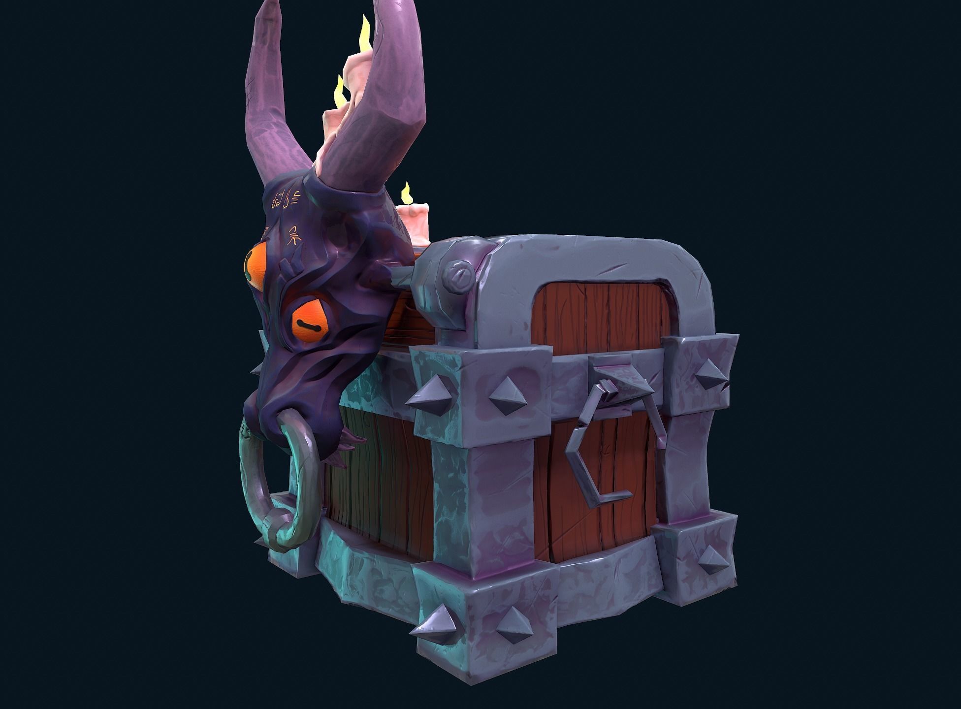 Stylized chest free VR / AR / low-poly 3D model | CGTrader