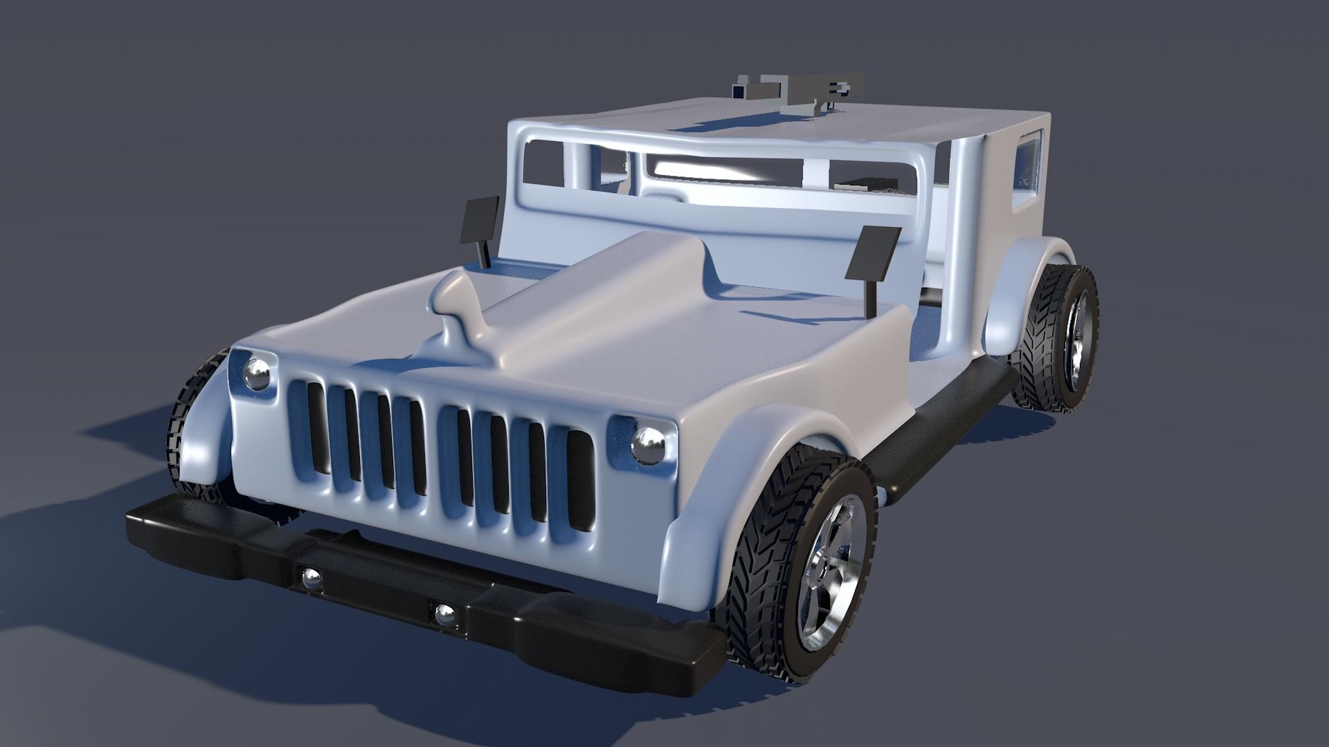 3D model Wrangler Jeep 3d Low-Poly Model VR / AR / low-poly | CGTrader