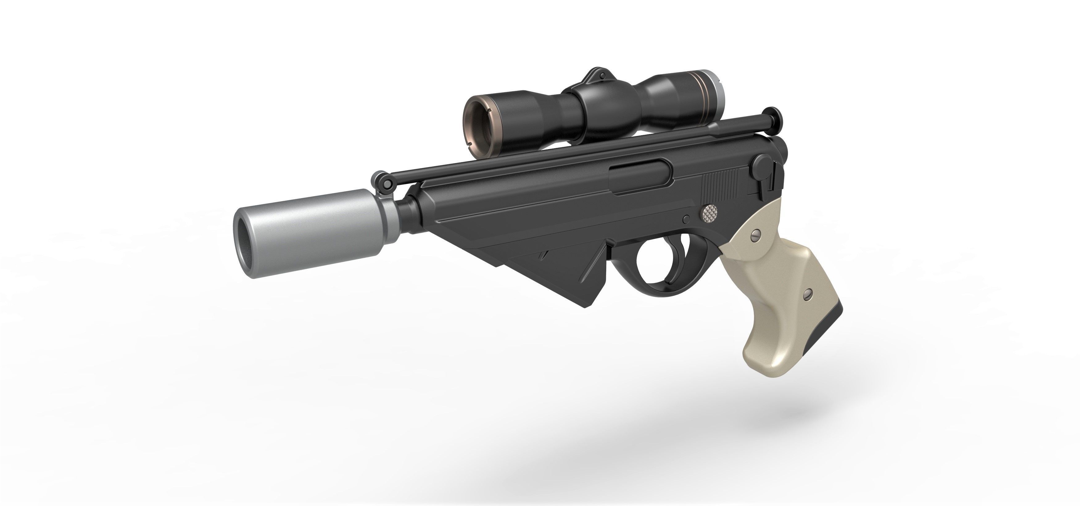 Blaster pistol Night Sniper X-8 from Star Wars 3D model | CGTrader