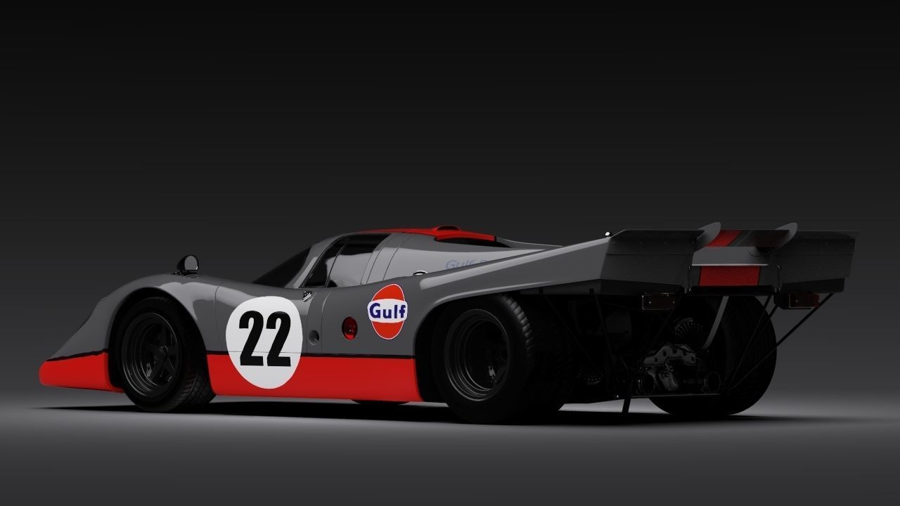 Porsche 917k 1969 Gulf 3D model | CGTrader