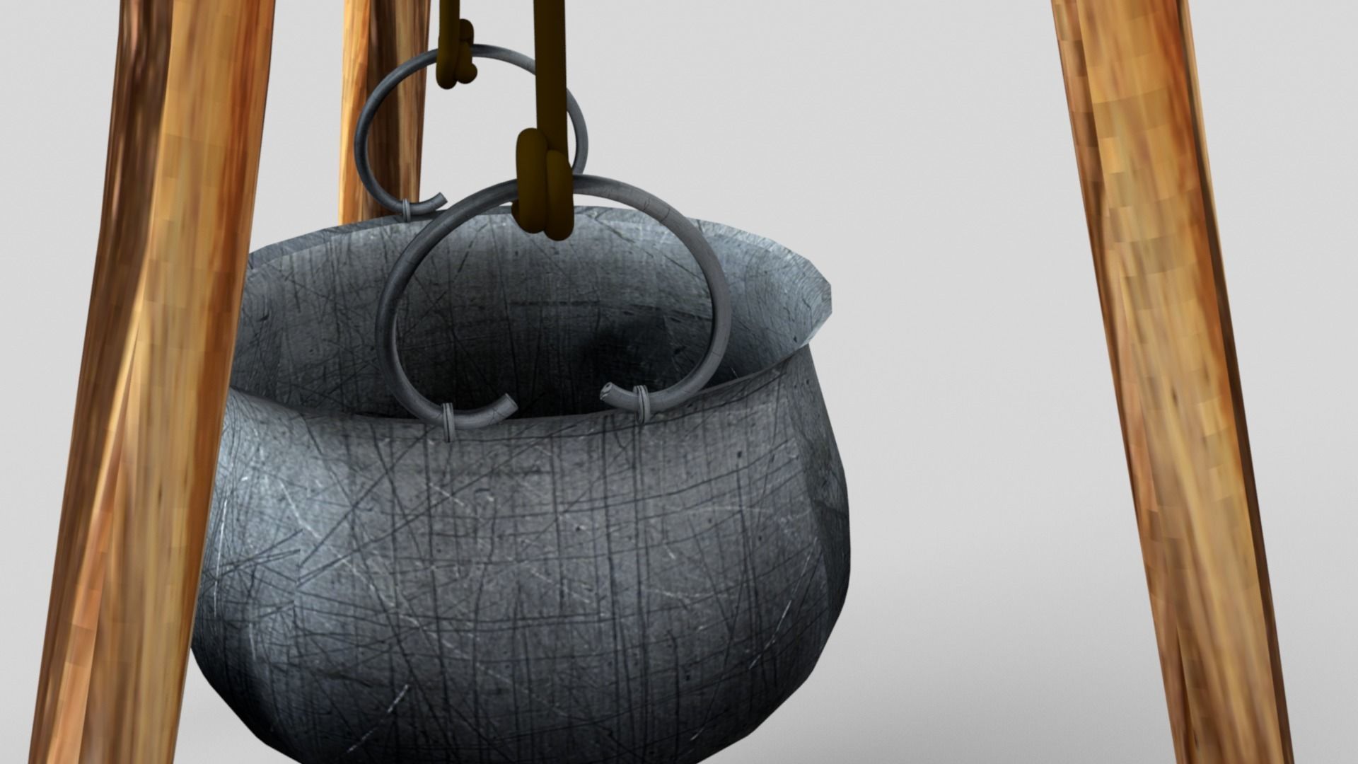 Medieval Cooking Camp Cauldron Pot 3D model | CGTrader