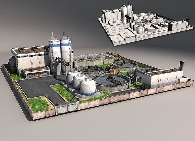 3D model Pumping water purification VR / AR / low-poly | CGTrader