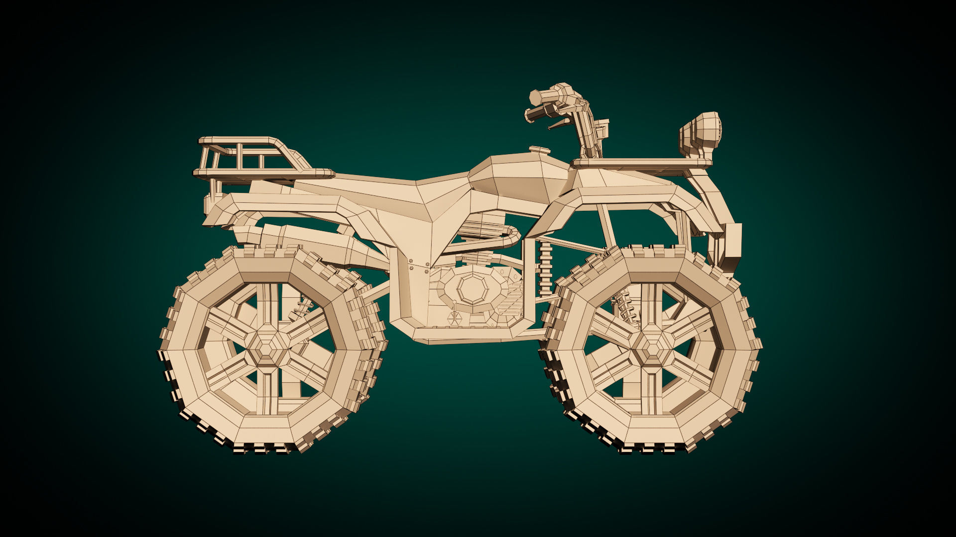 3D model Low Poly ATV 01 VR / AR / low-poly | CGTrader