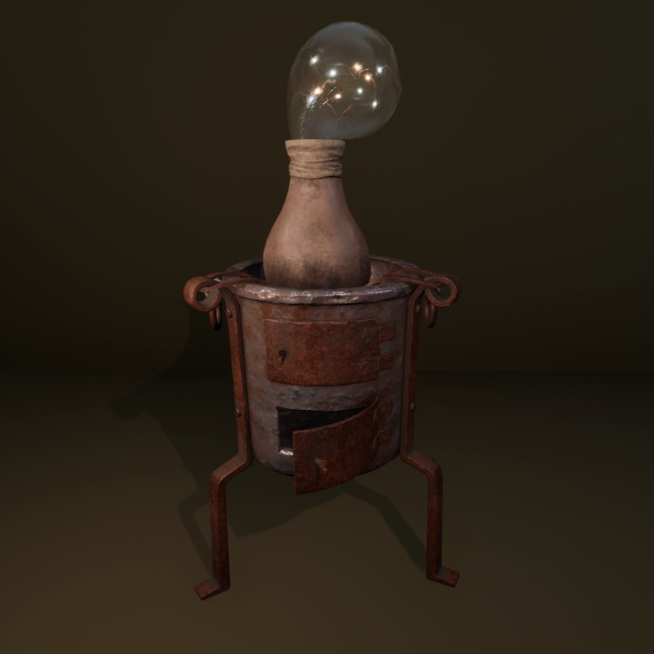 3D model Alchemical Stove Set VR / AR / low-poly | CGTrader