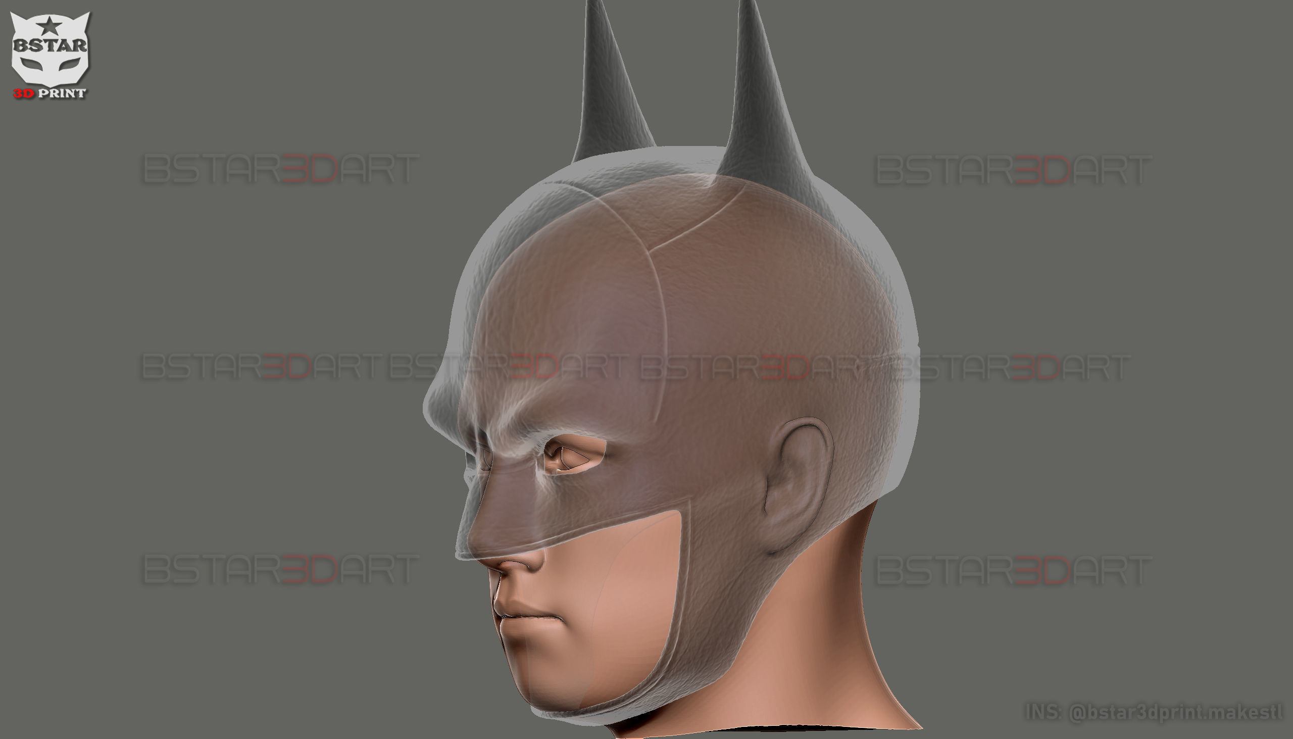 Batman Mask - Robert Pattinson - The Batman 2022 - DC comic 3D model 3D ...