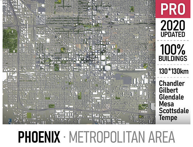 Phoenix Metropolitan Area 3D Model Collection | CGTrader