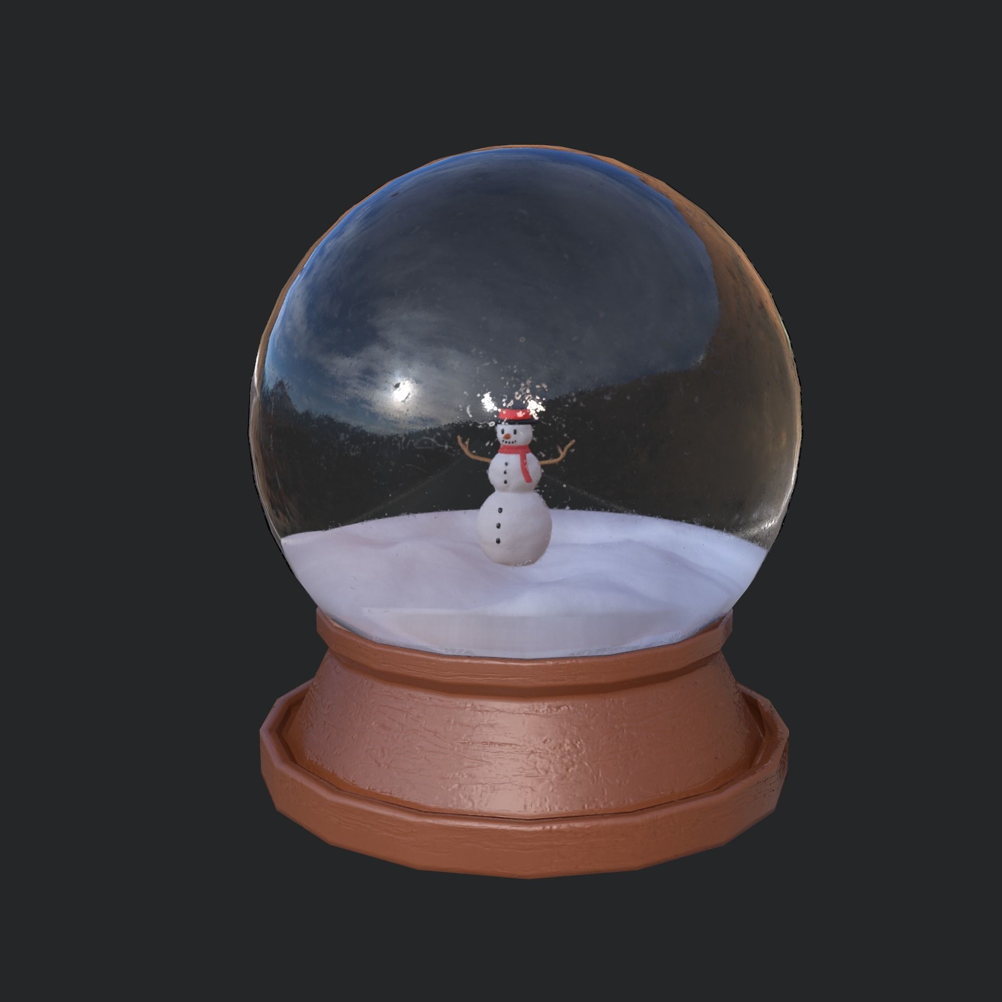 3D model Snow Globe VR / AR / low-poly | CGTrader
