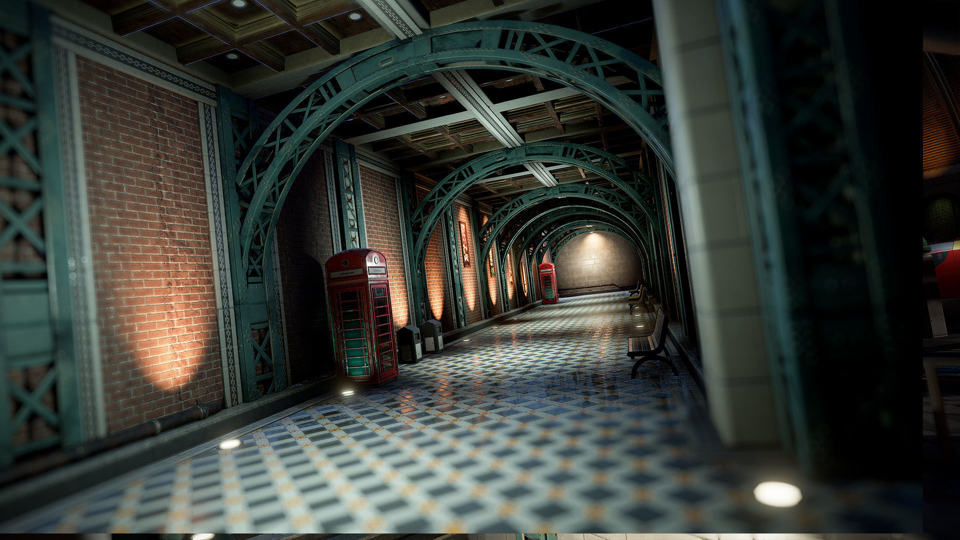 3D model Victorian Train Station and Railroad Modular Set VR / AR / low ...