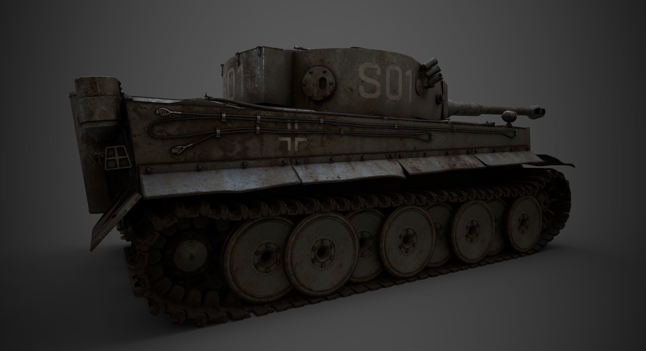 3D model Panzerkampfwagen Tiger VR / AR / low-poly | CGTrader