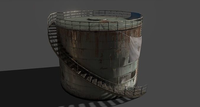 3D model Lowpoly oil tank VR / AR / low-poly | CGTrader