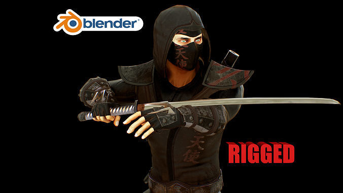 3D model ninja VR / AR / low-poly rigged | CGTrader