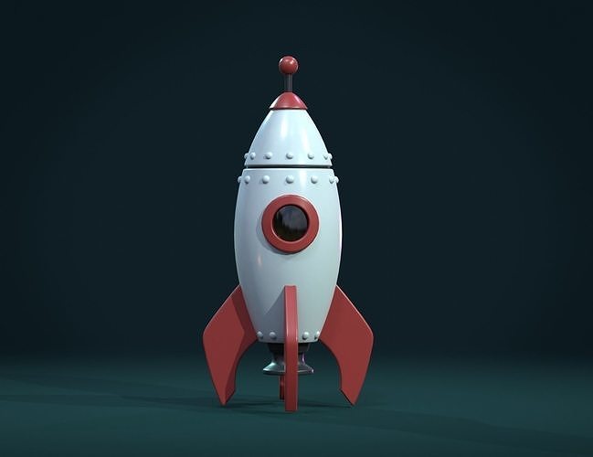 3D model Cartoon Rocket PBR VR / AR / low-poly | CGTrader