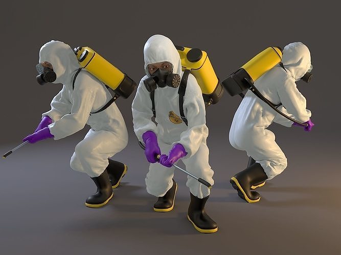 3D model Biohazard Suit Female ACC 2130 006 VR / AR / low-poly | CGTrader