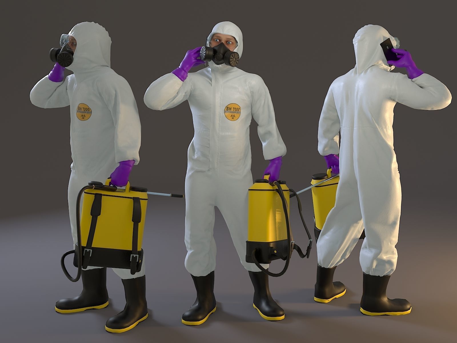 3D model Biohazard Suit Male ACC 2130 007 VR / AR / low-poly | CGTrader