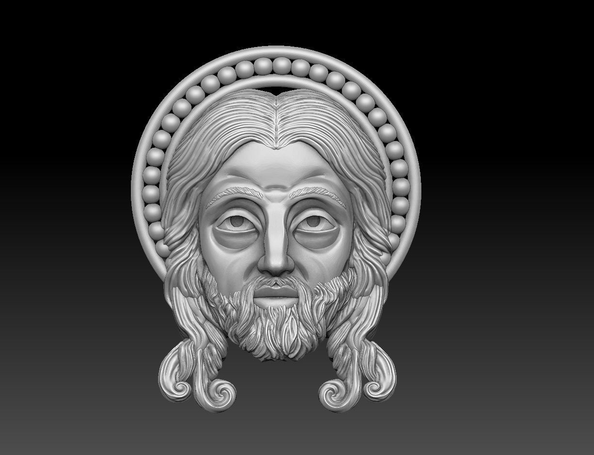 jesus christ head orthodox 3D model 3D printable | CGTrader