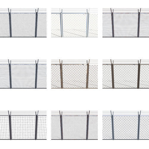 3D model 10 Piece Low Poly Fence Pack 1 VR / AR / low-poly | CGTrader