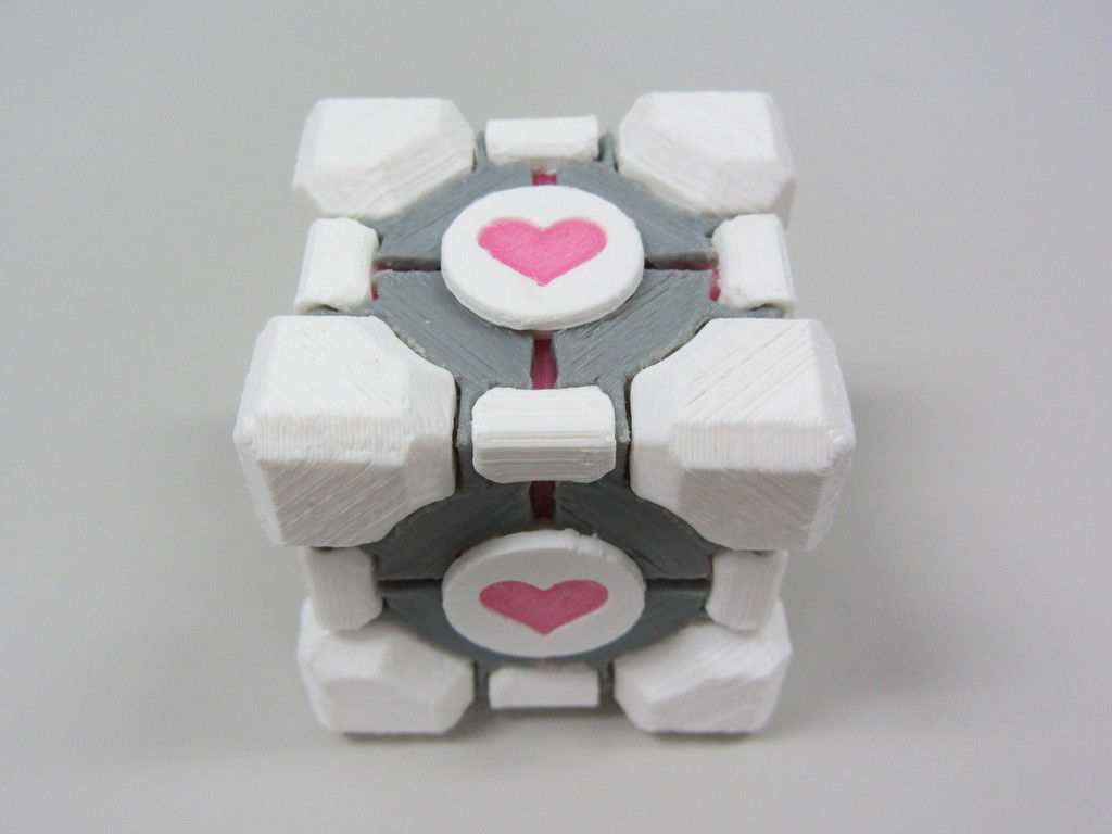 Companion Cube modular snaptogether colorized free 3D Model 3D ...