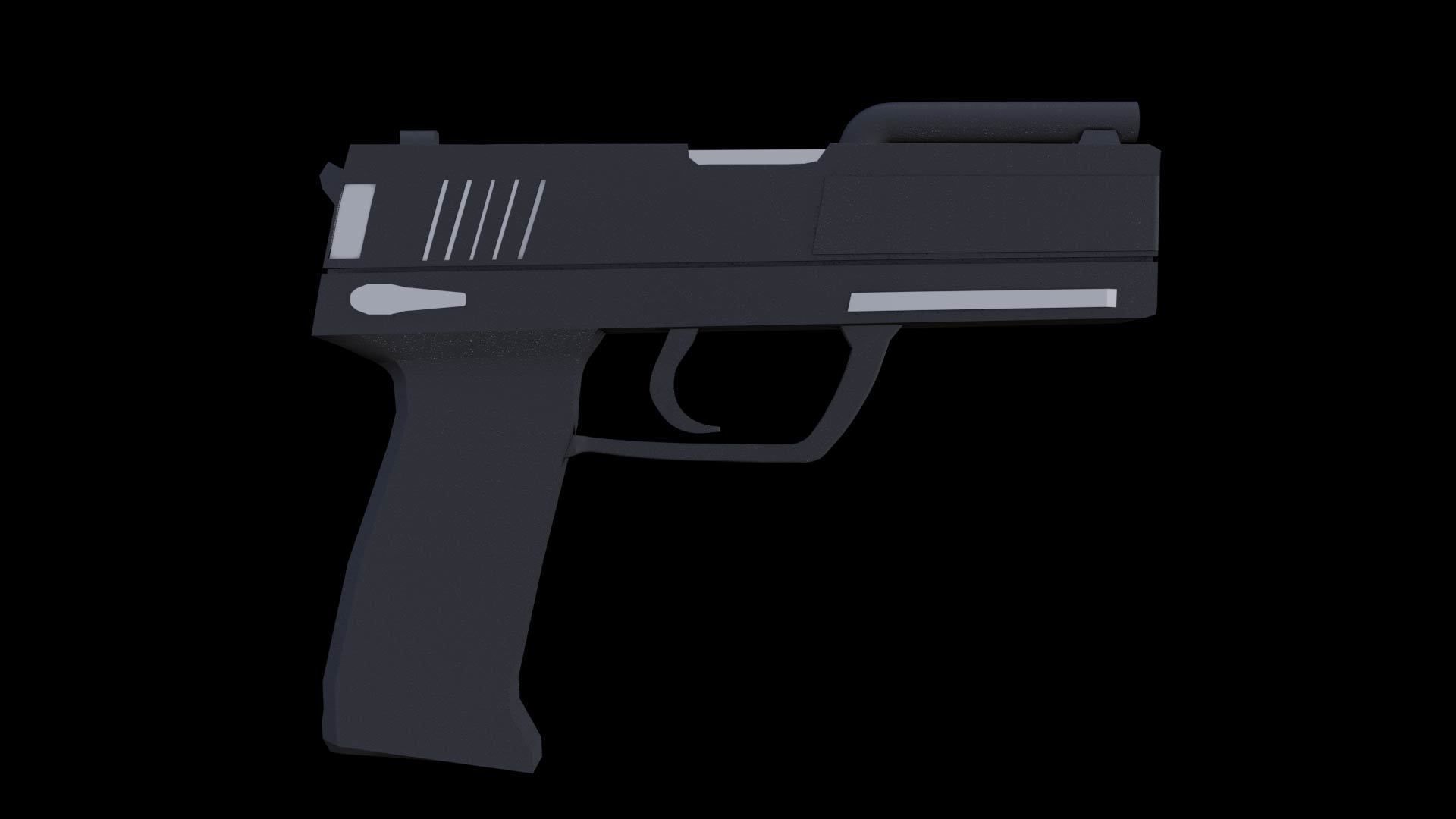 Simple Gun free 3D model | CGTrader