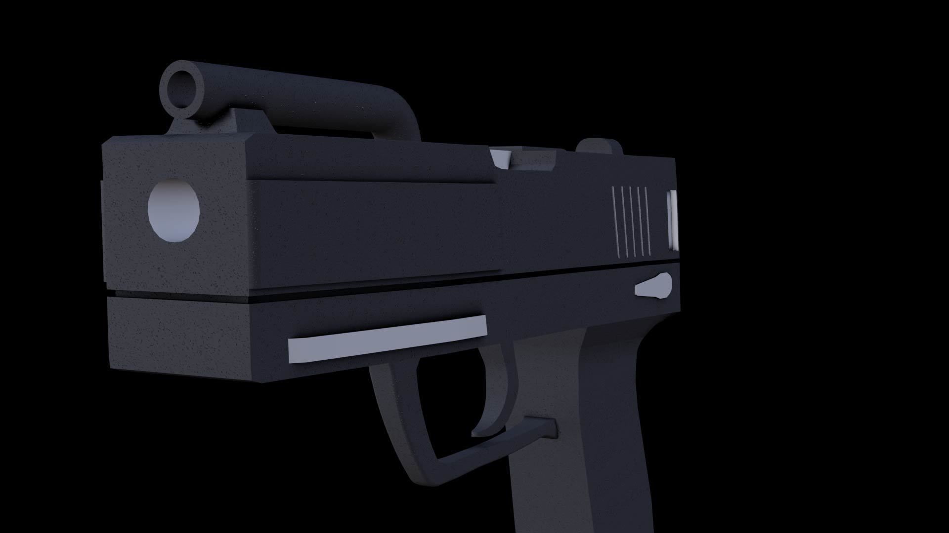 Simple Gun free 3D model | CGTrader